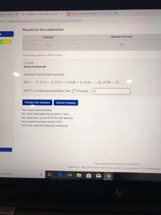 Solved 长webwork Math 1242 Common G Search Tetbook