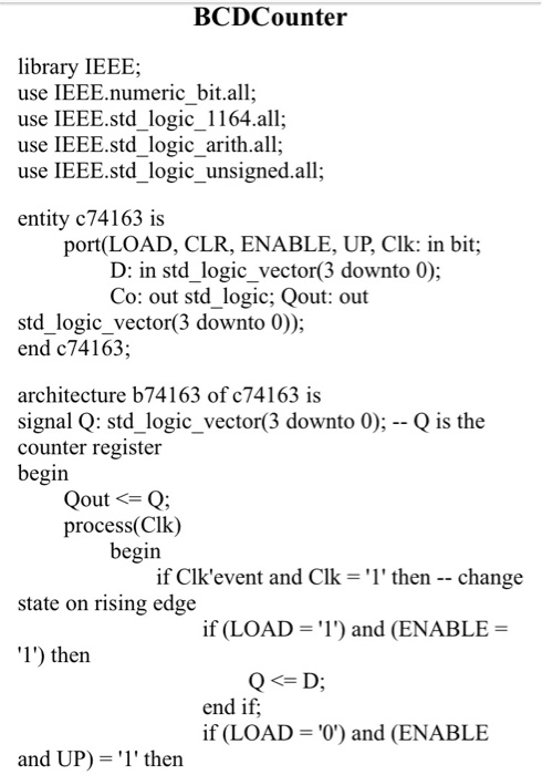 Vhdl code. So I already did part 1 of the code. Need | Chegg.com