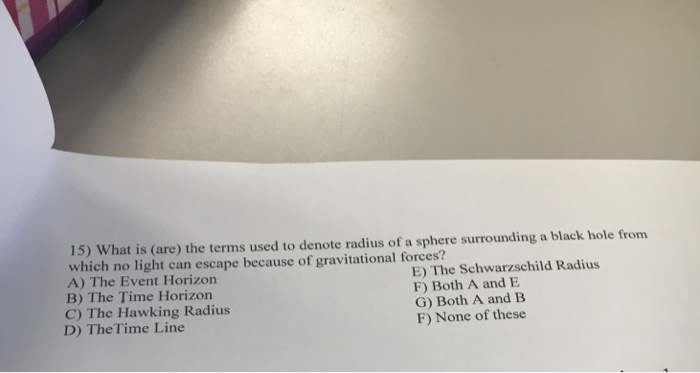 Solved 15) What is (are) the terms used to denote radius of | Chegg.com