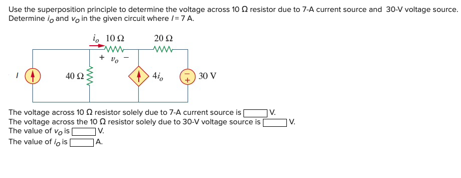 Solved Use the superposition principle to determine the | Chegg.com