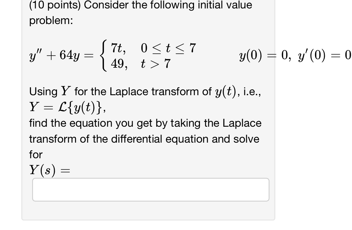 Solved (10 ﻿points) ﻿Consider the following initial | Chegg.com