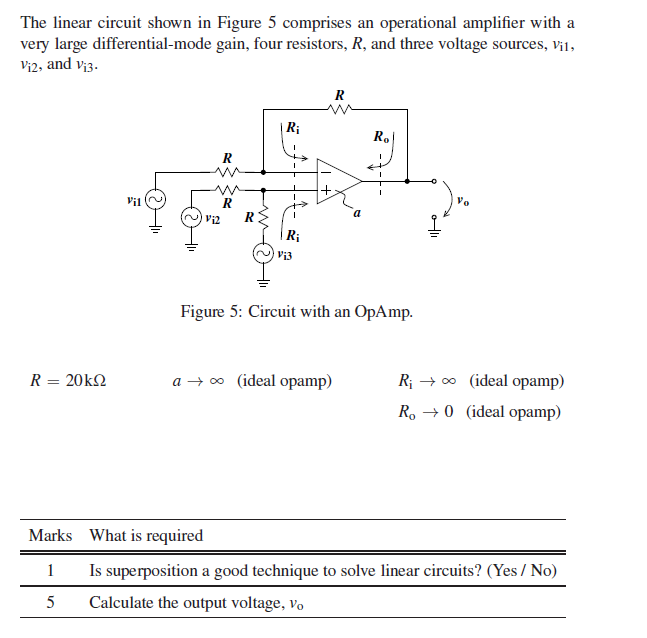 Solved The linear circuit shown in Figure 5 comprises an | Chegg.com