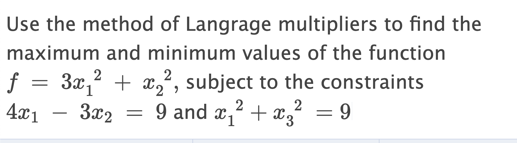 Solved Use the method of Langrage multipliers to find the | Chegg.com