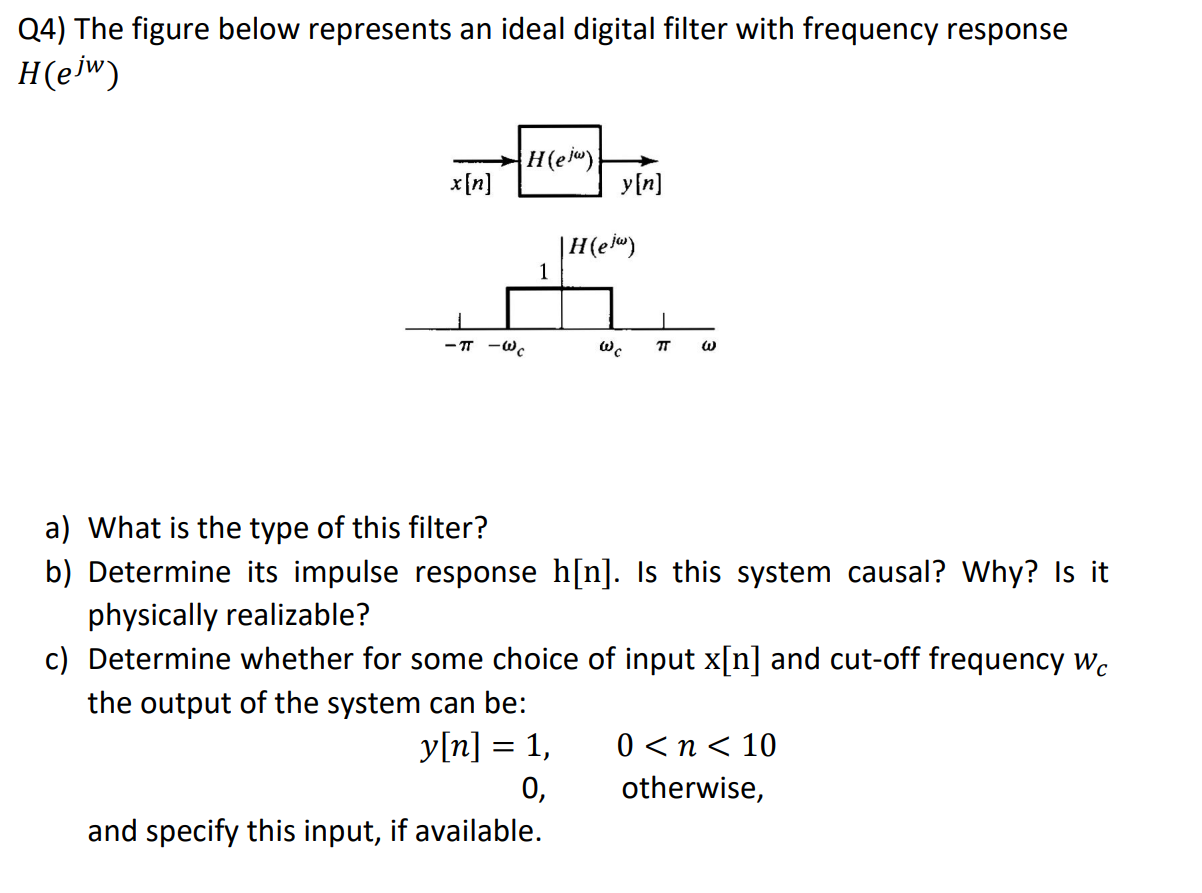 Solved Q4) The figure below represents an ideal digital | Chegg.com