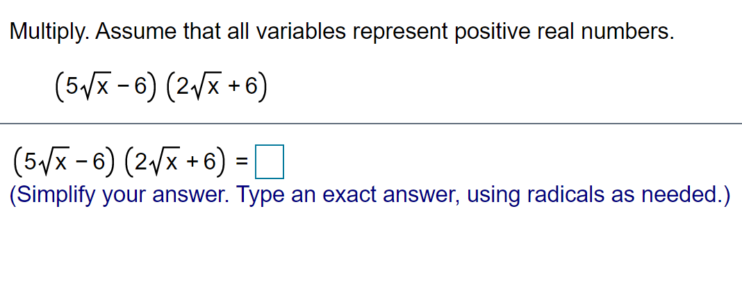 Solved Multiply. Assume that all variables represent | Chegg.com