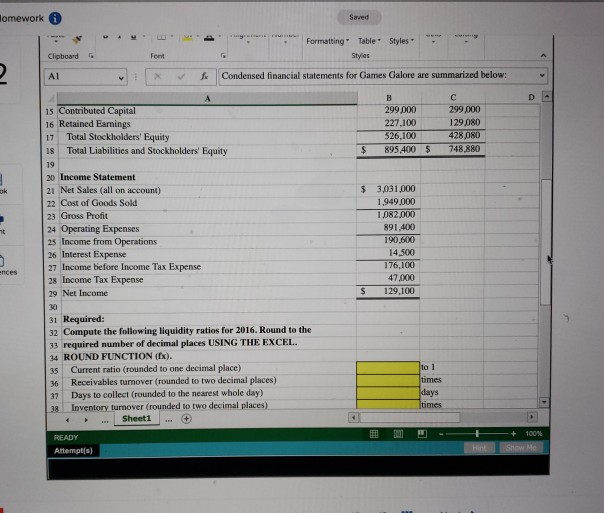 Solved Calculate Select Ratios 1. Use ratios to analyze a | Chegg.com