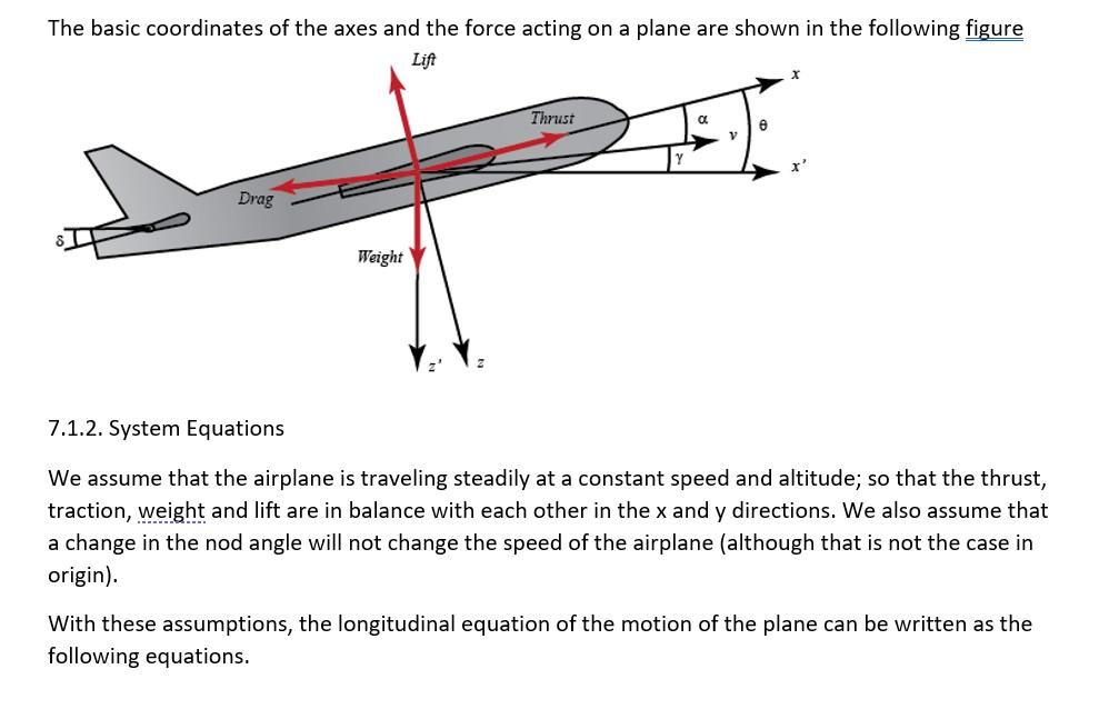 Aircraft Pitch System Create reports in document | Chegg.com