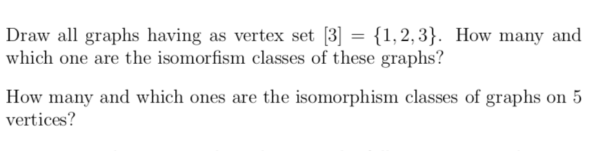 Solved Draw all graphs having as vertex set [3 [1,2,3). How | Chegg.com