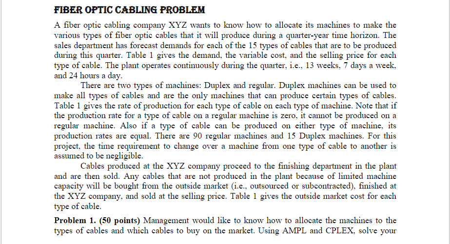 FIBER OPTIC CABLING PROBLEM A fiber optic cabling | Chegg.com
