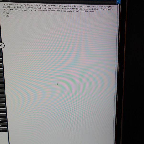 Solved Tomas owns a sole proprietorship, and Lucy is the | Chegg.com