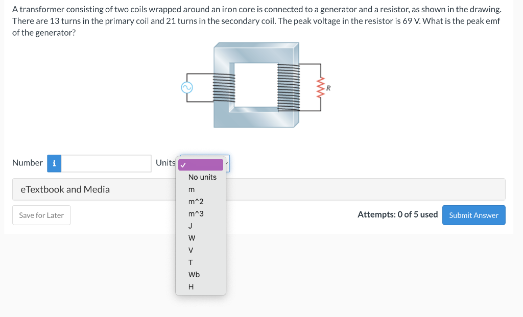 Solved A transformer consisting of two coils wrapped around | Chegg.com