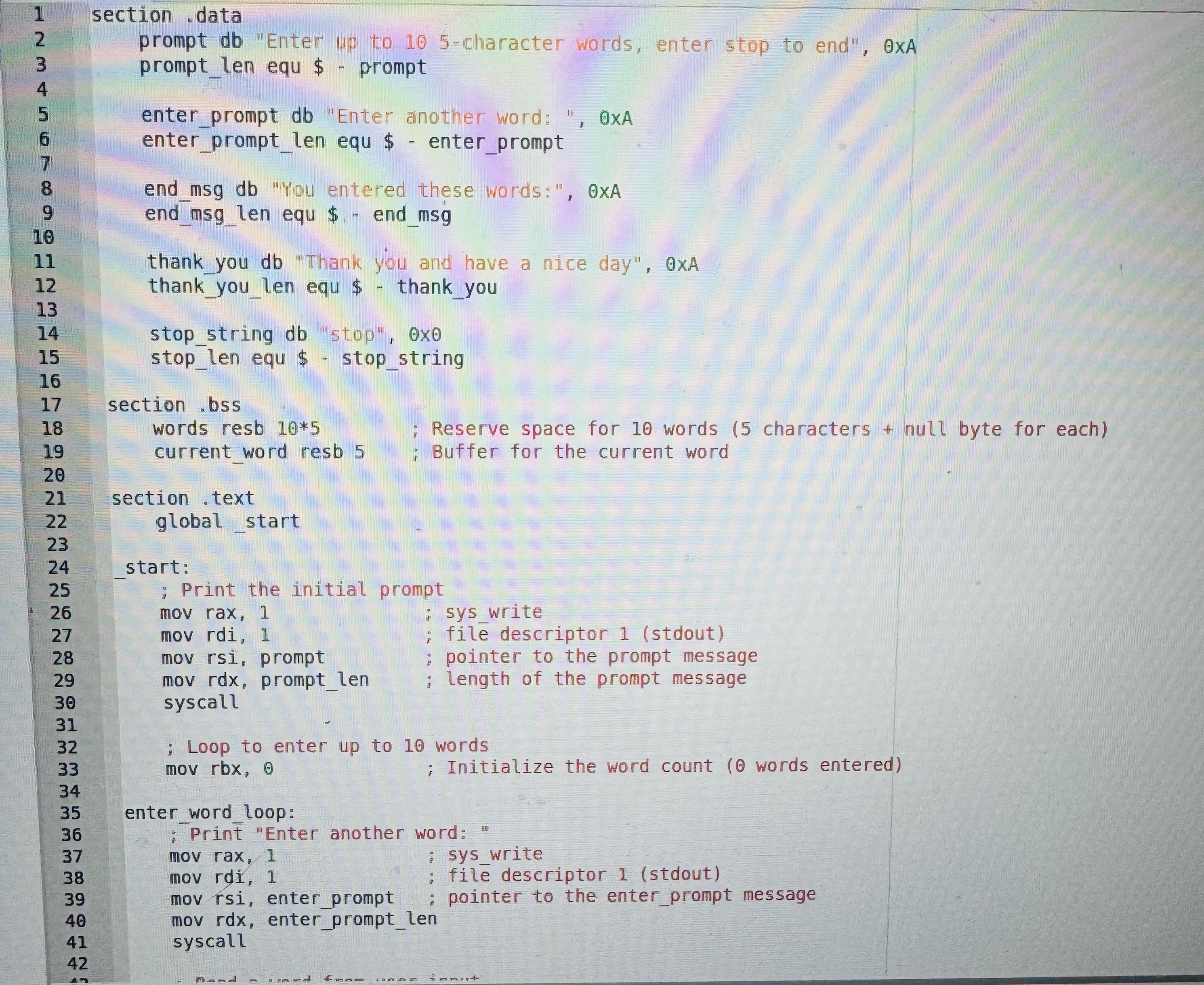 Solved My code complies successfully but it terminates | Chegg.com