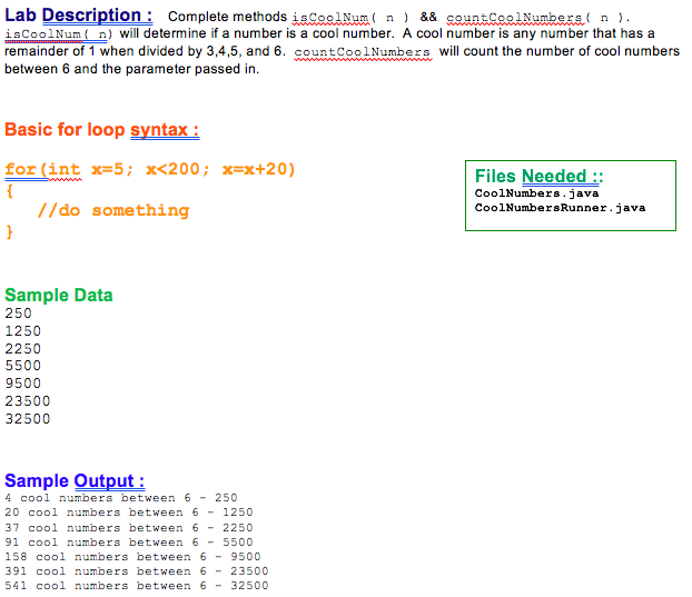 Solved Lab Description Complete methods isCoolN && gount Coo | Chegg.com