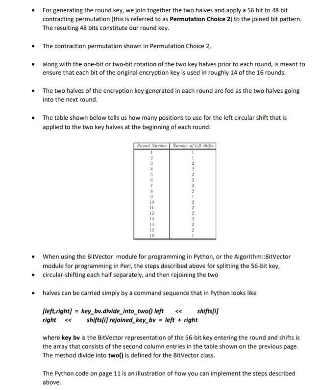 Solved Write a program that implements the full DES. Use the | Chegg.com