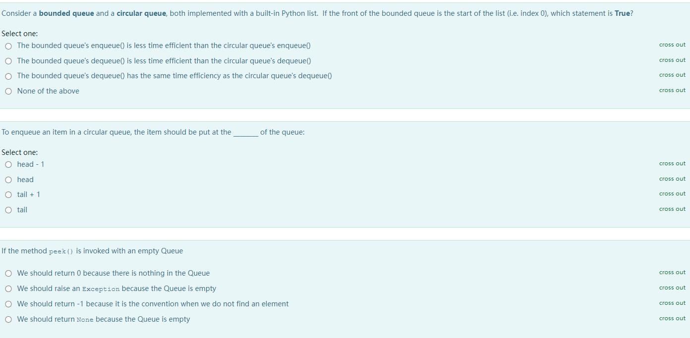 Solved Consider a bounded queue and a circular queue, both | Chegg.com
