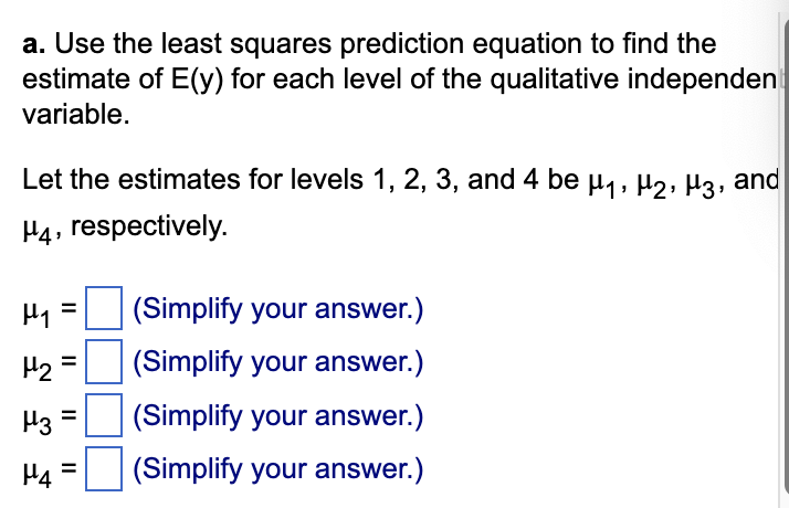 Solved The model E(y)=β0+β1x1+β2x2+β3x3 was used to relate | Chegg.com