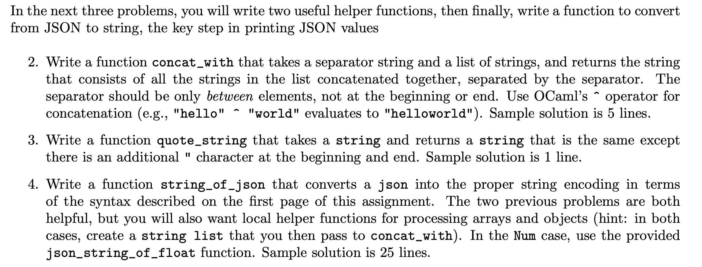 Solved In the next three problems, you will write two useful | Chegg.com