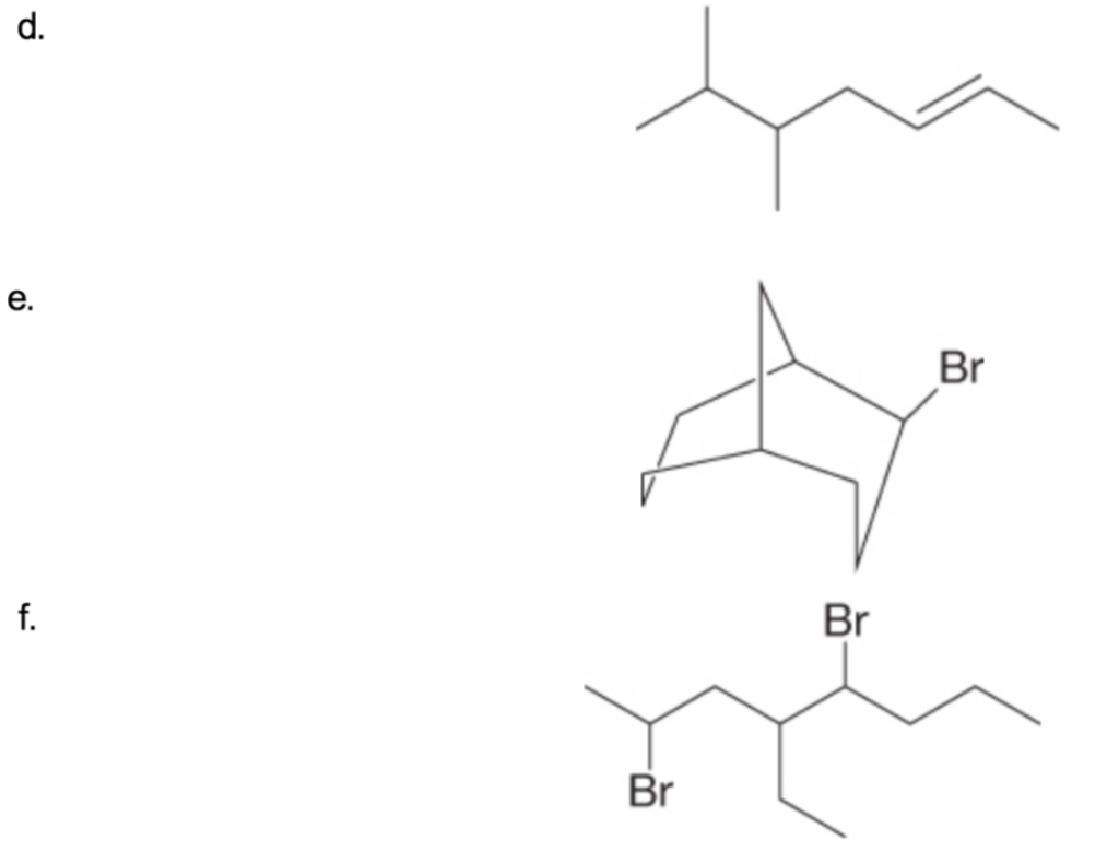 Solved A. Write a bond-line formula for each of the | Chegg.com