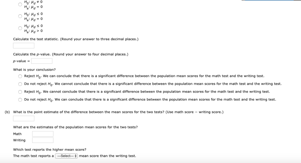Solved A standardized exam consists of three parts: math, | Chegg.com