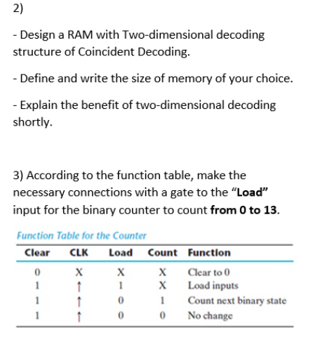 Solved - Design a RAM with Two-dimensional decoding | Chegg.com