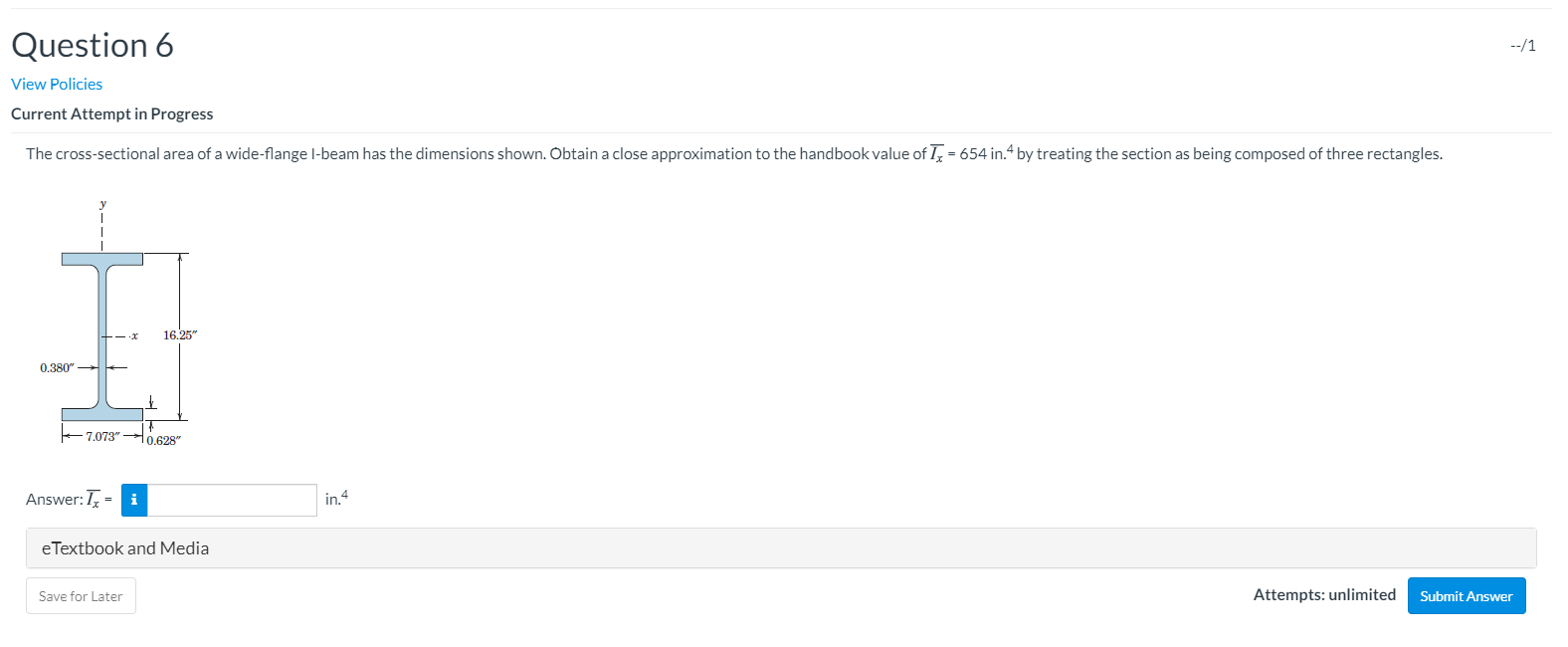 Solved Question 6 --/1 View Policies Current Attempt in | Chegg.com