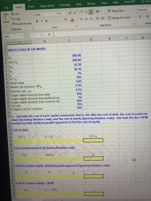 Solved Insert Page Layout Formulas Data Review View Help | Chegg.com