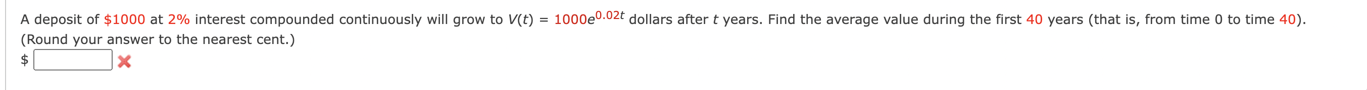 Solved (Round your answer to the nearest cent.)$ | Chegg.com