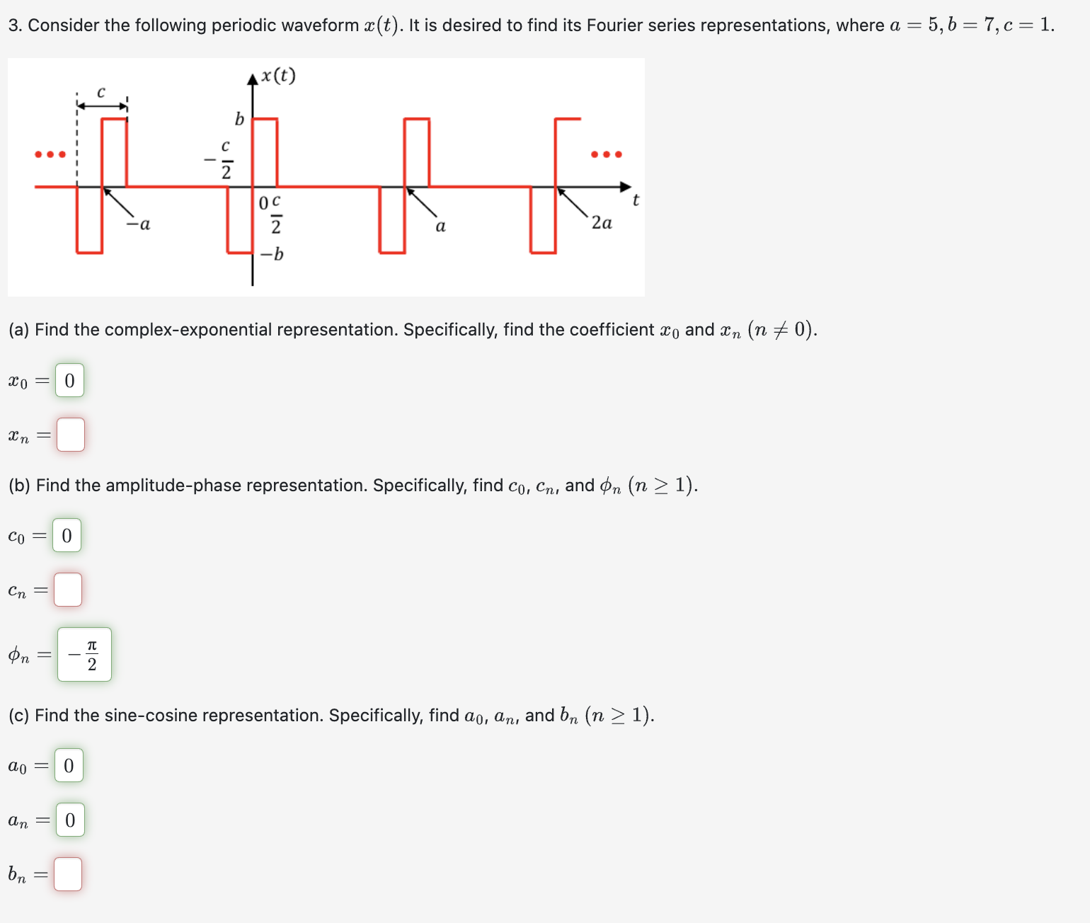 Solved Consider the following periodic waveform x(t). ﻿It is | Chegg.com