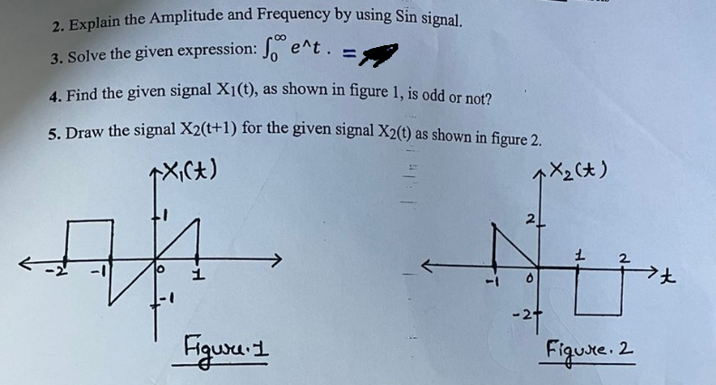 Solved 2. Explain the Amplitude and Frequency by using Sin | Chegg.com