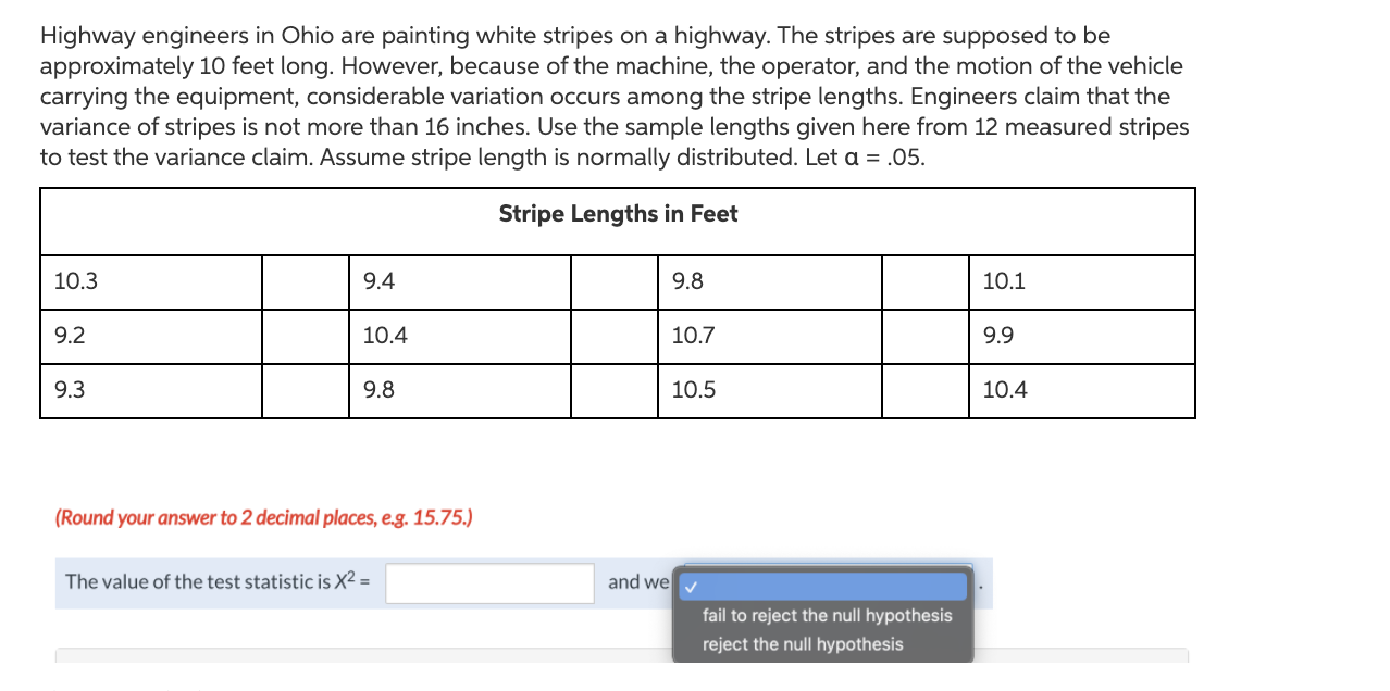 Solved Highway engineers in Ohio are painting white stripes | Chegg.com