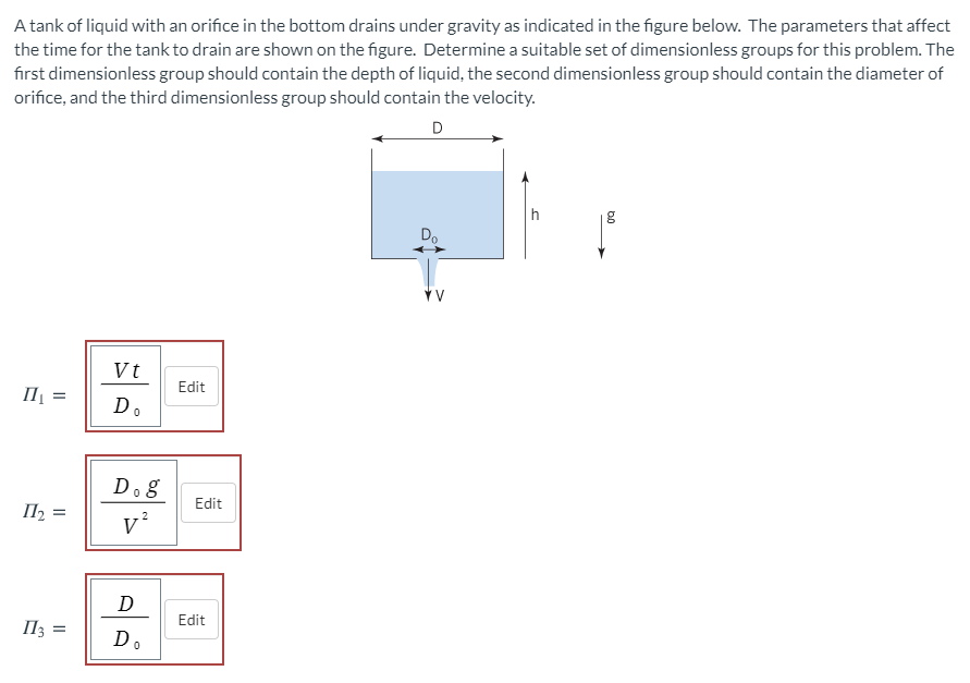 Solved A tank of liquid with an orifice in the bottom drains | Chegg.com