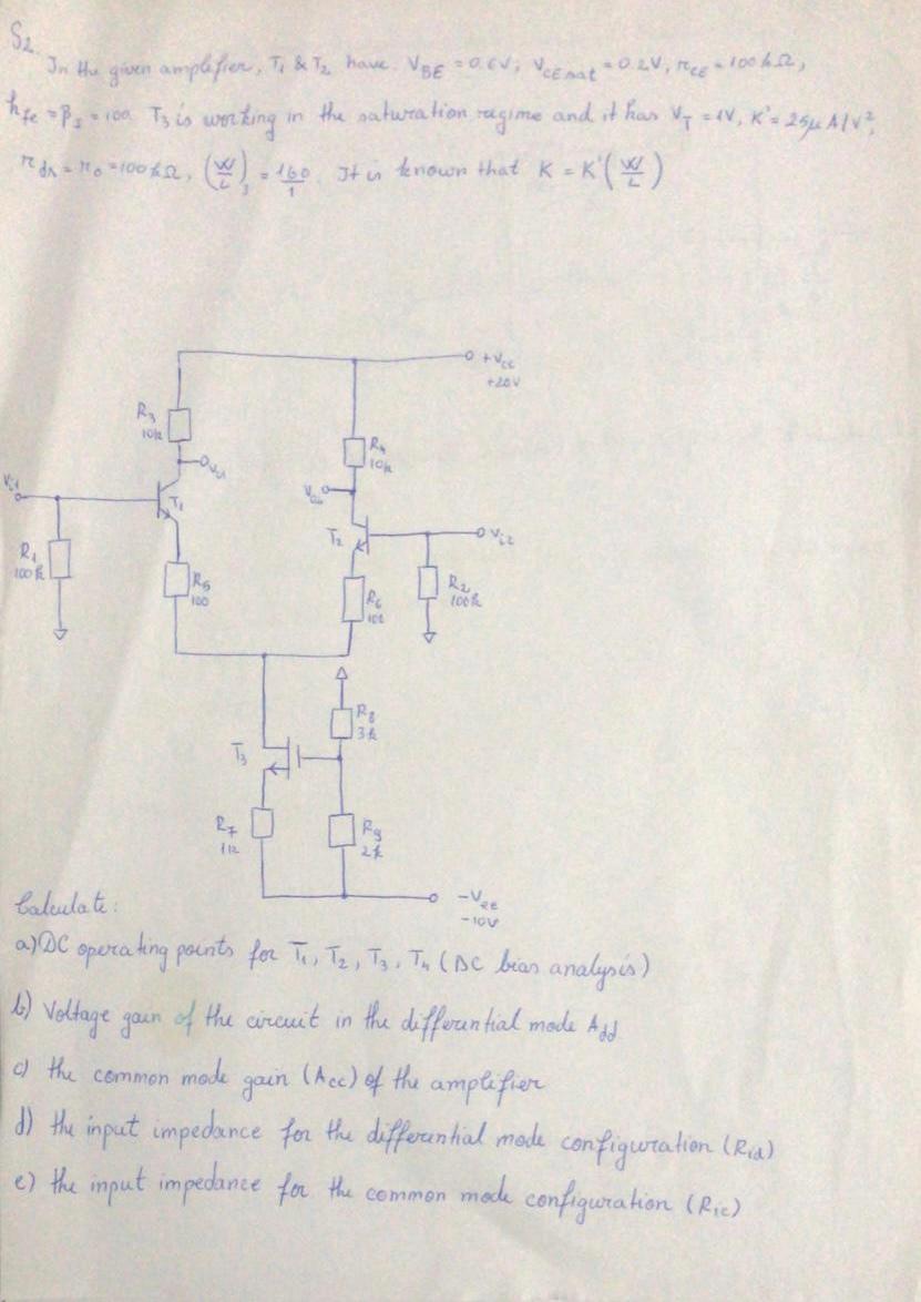 Solved S2. PLEASE WRITE THE ANSWERS ON PAPER. I NEED THE | Chegg.com