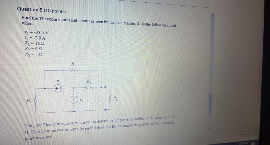 Solved Find the Thevenin equivalent circuit as seen by the | Chegg.com