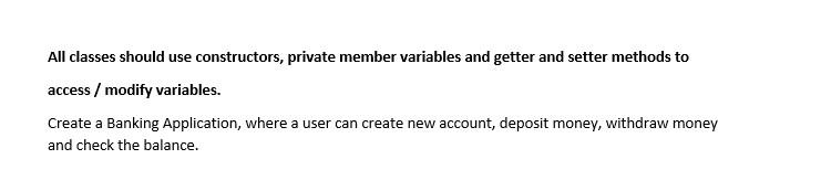 Solved All classes should use constructors, private member | Chegg.com