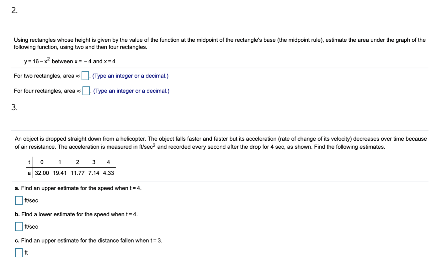 Solved 2. Using rectangles whose height is given by the | Chegg.com