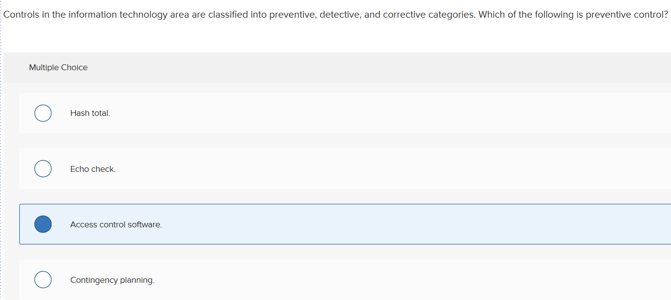 Solved Which of the following is not a good example of how | Chegg.com