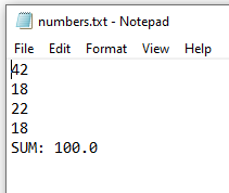 Solved Exercise 1 Write code that reads the file | Chegg.com