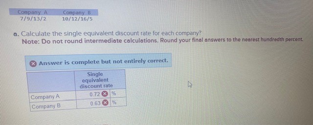 Solved a. Calculate the single equivalent discount rate for | Chegg.com