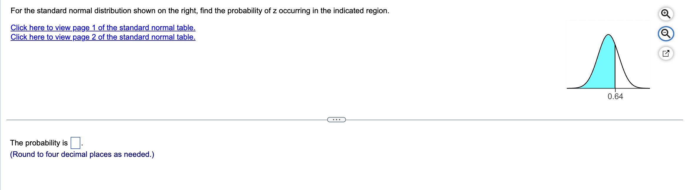 Solved For the standard normal distribution shown on the | Chegg.com