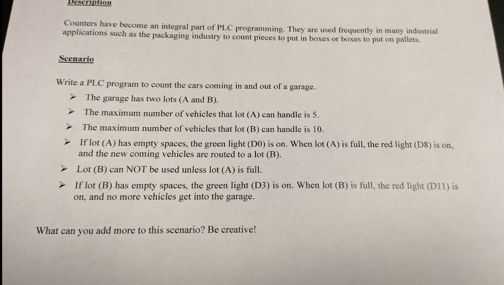 Solved Counters have become an integral part of PLC | Chegg.com