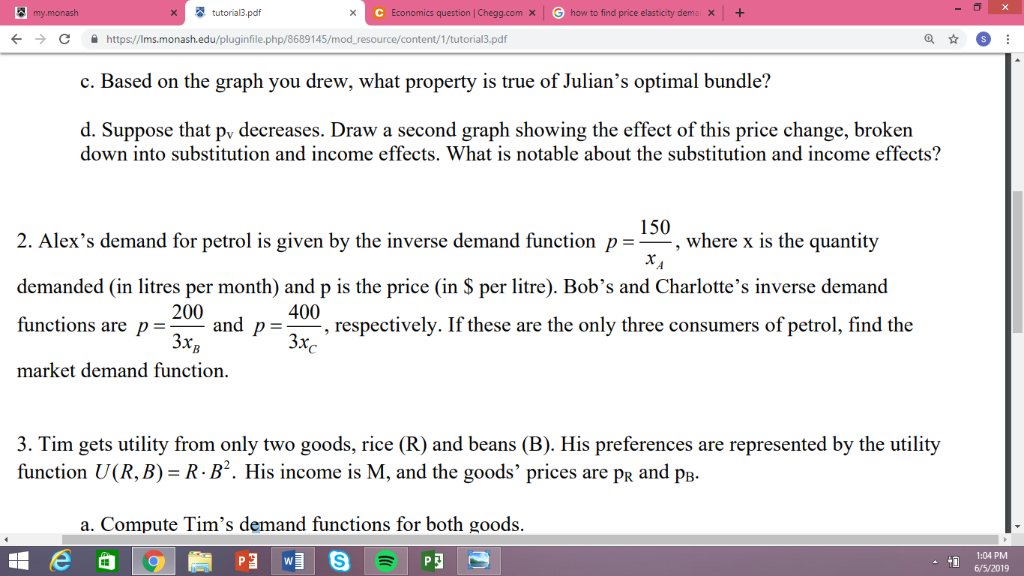 Solved my.monash tutorial3.pdf C EConomics question | | Chegg.com