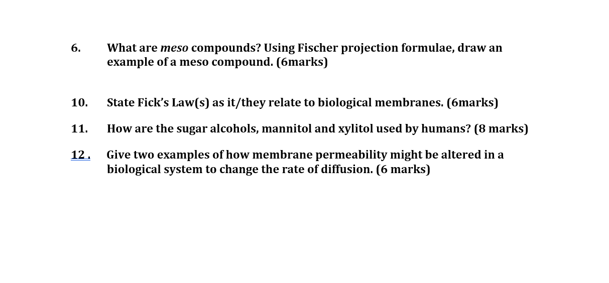 Solved 6. What are meso compounds? Using Fischer projection | Chegg.com
