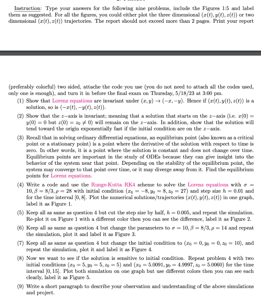 Solved Instruction: Type your answers for the following nine | Chegg.com