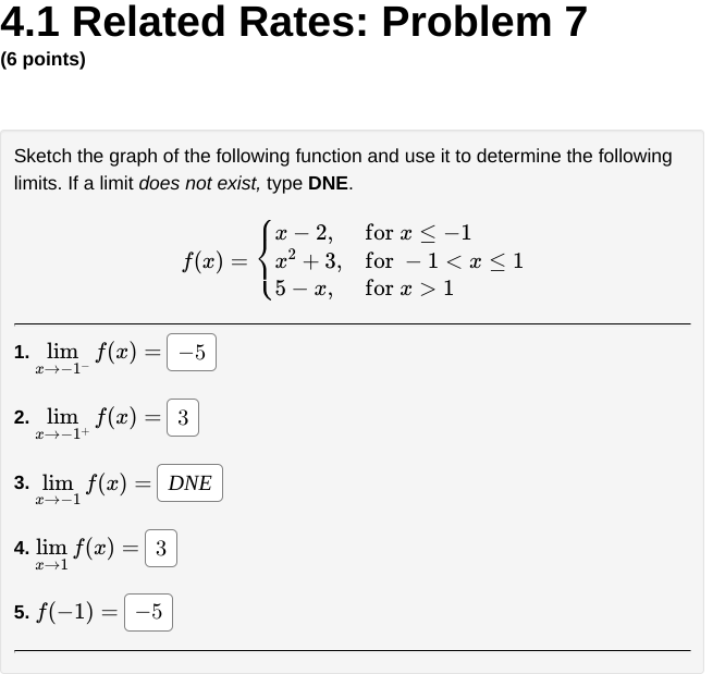Solved 4.1 Related Rates: Problem 7 (6 points) Sketch the | Chegg.com