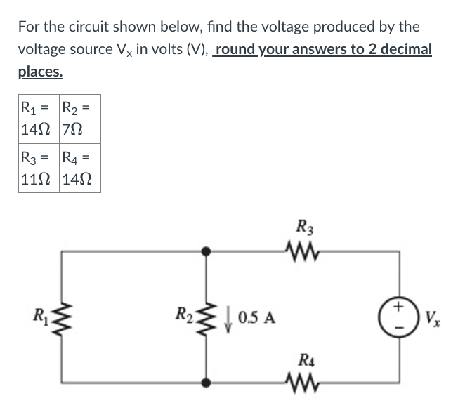 Solved For the circuit shown below, find the voltage | Chegg.com