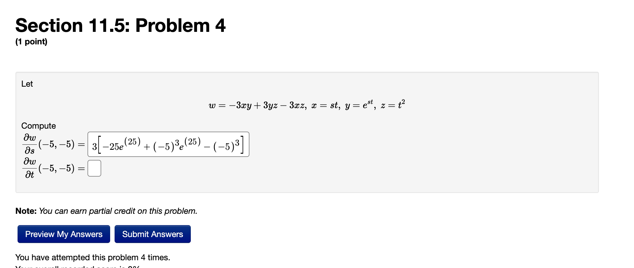 Solved Section 11.5: Problem 4 (1 point) Let | Chegg.com
