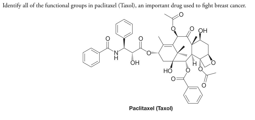Solved Identify all of the functional groups in paclitaxel | Chegg.com