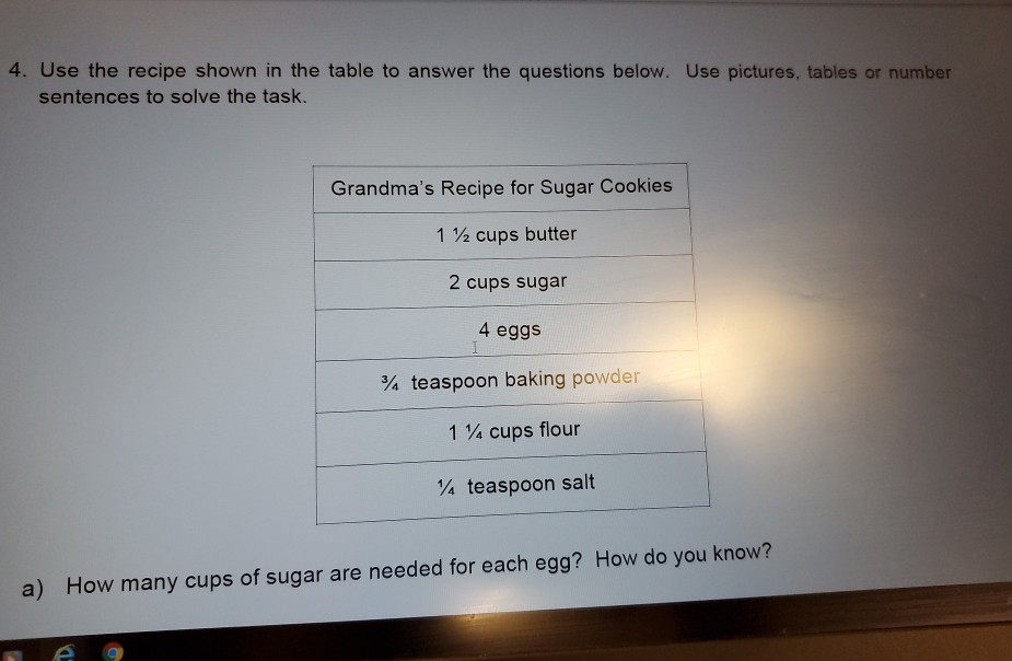 Solved 4. Use the recipe shown in the table to answer the | Chegg.com