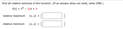 Solved Find all relative extrema of the function. (If an | Chegg.com