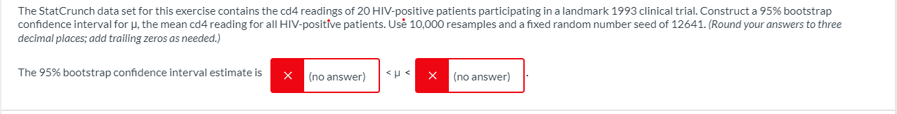 Solved The StatCrunch data set for this exercise contains | Chegg.com